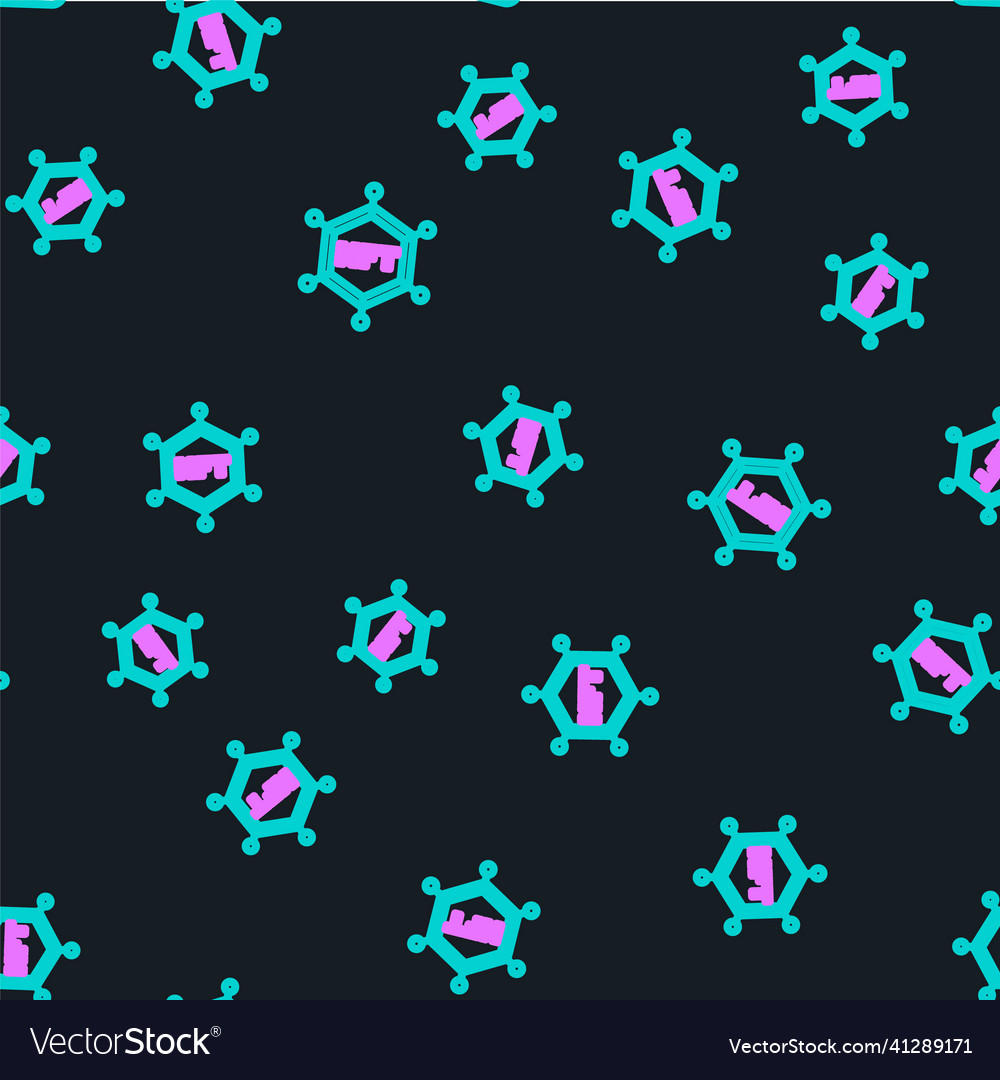 Line Nft Blockchain Technology Icon Isolated Vector Image