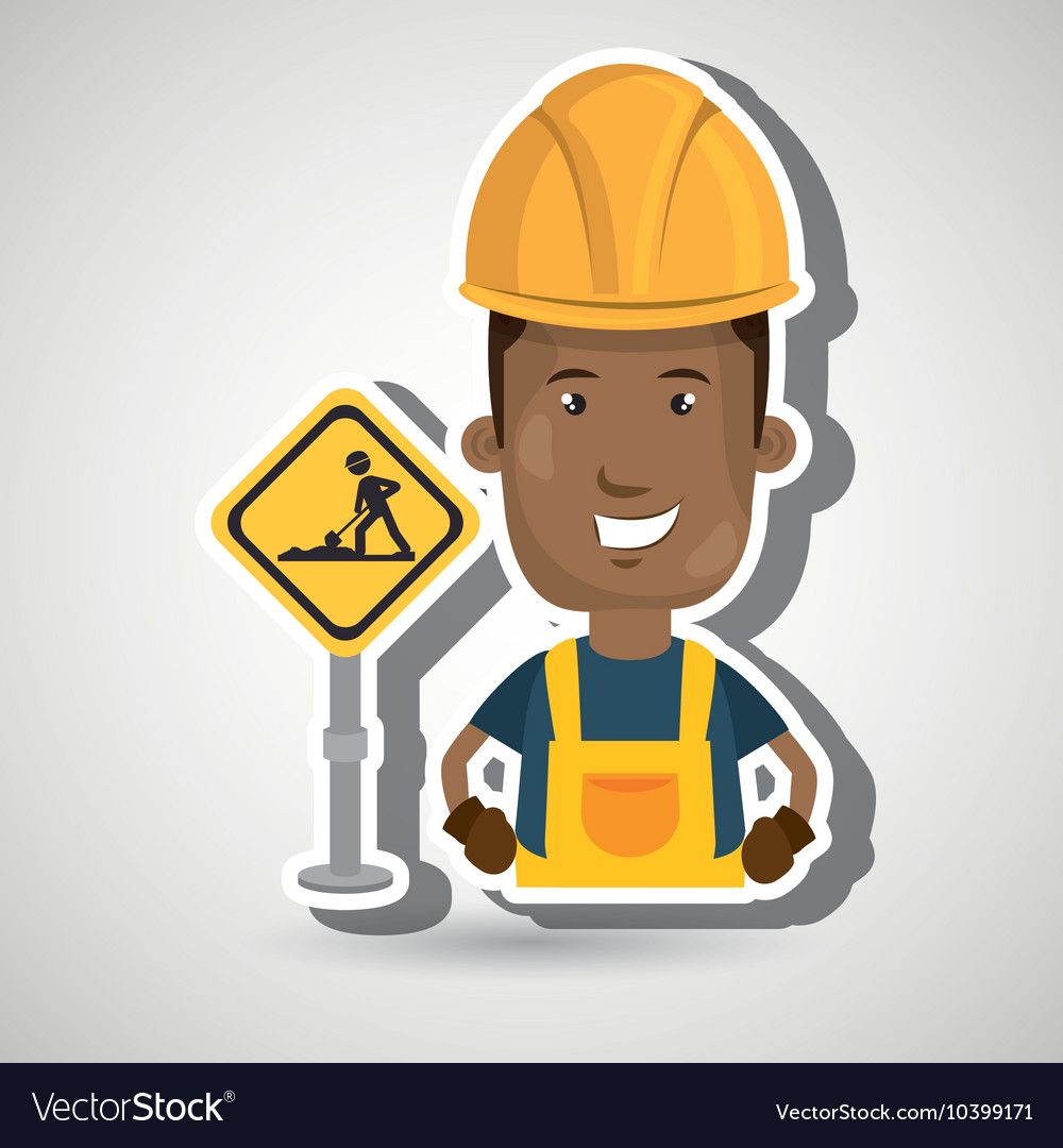 Man worker construction Royalty Free Vector Image