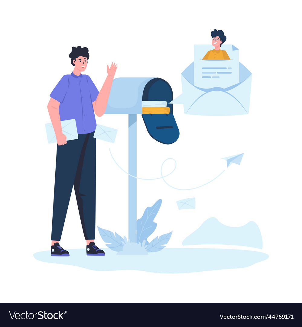 Sending post mail Royalty Free Vector Image - VectorStock