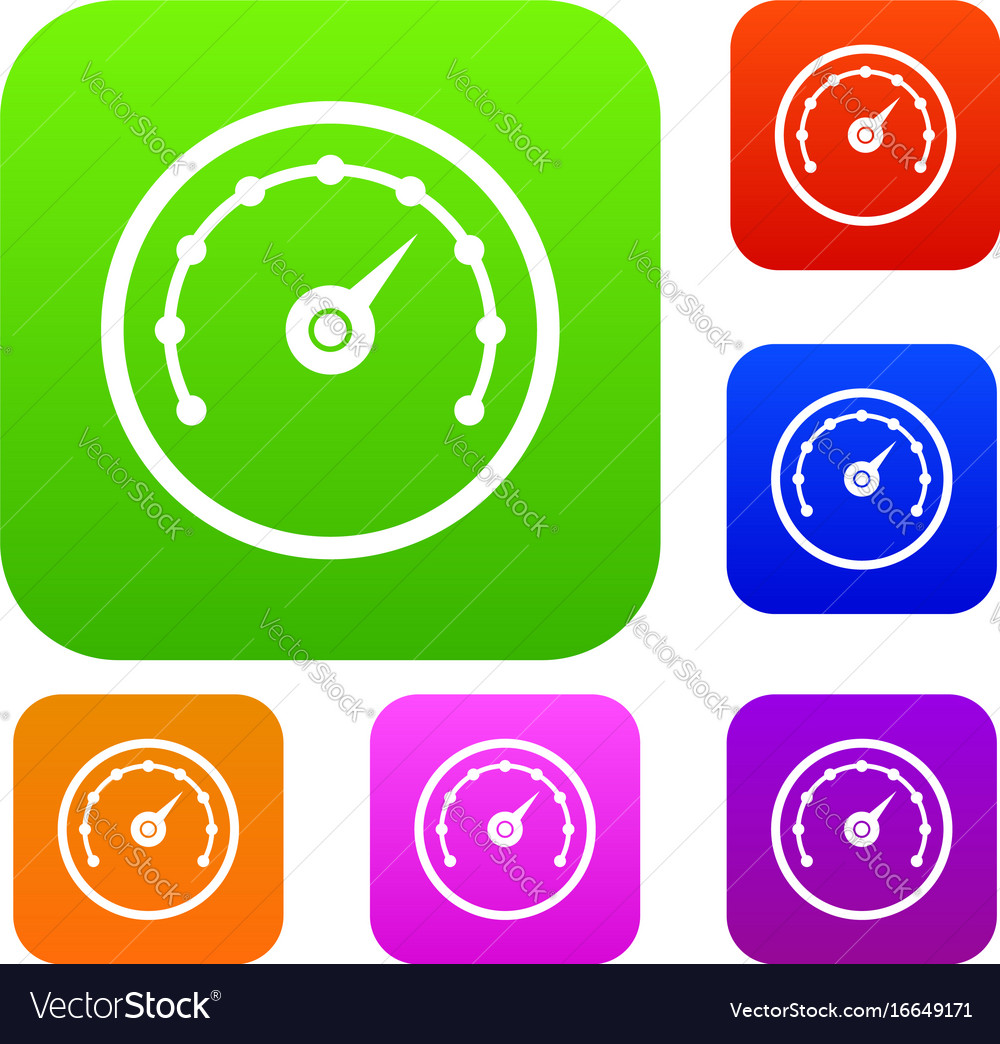 Speedometer set collection Royalty Free Vector Image