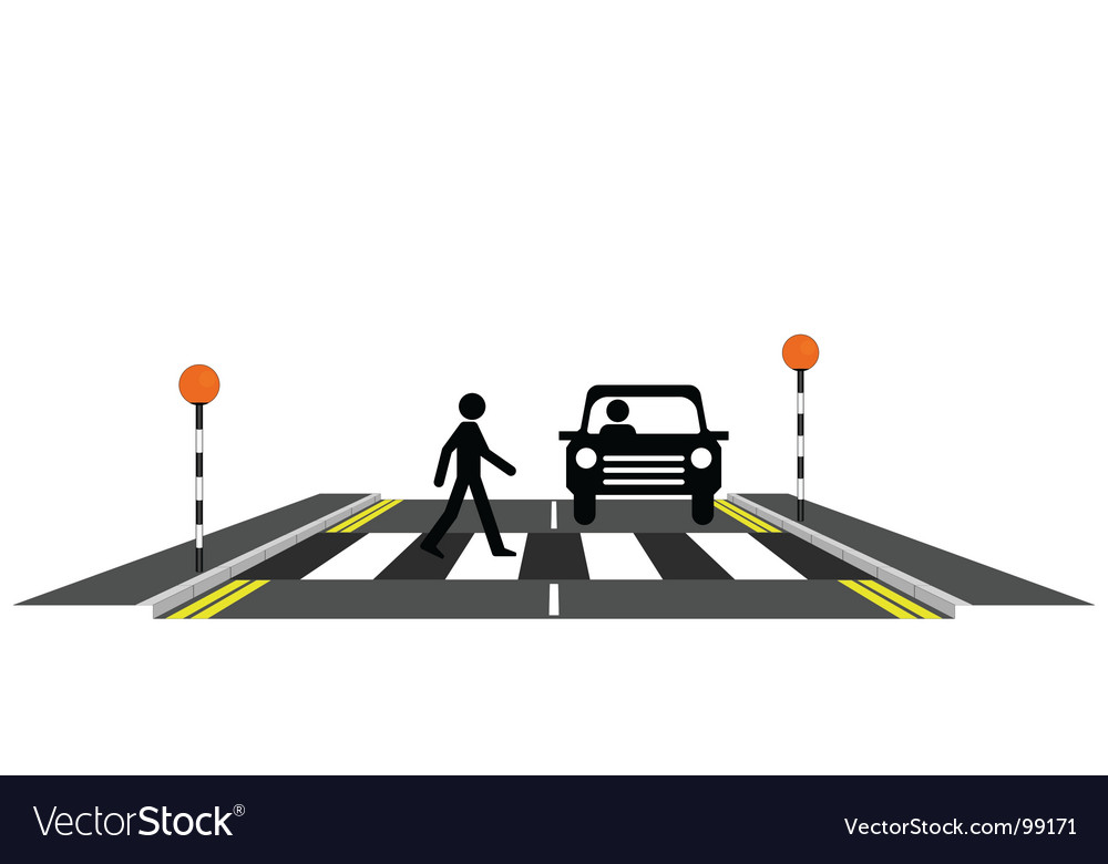 Zebra crossing pedestrian Royalty Free Vector Image Zebra crossing pedestrian Royalty Free Vector Image
