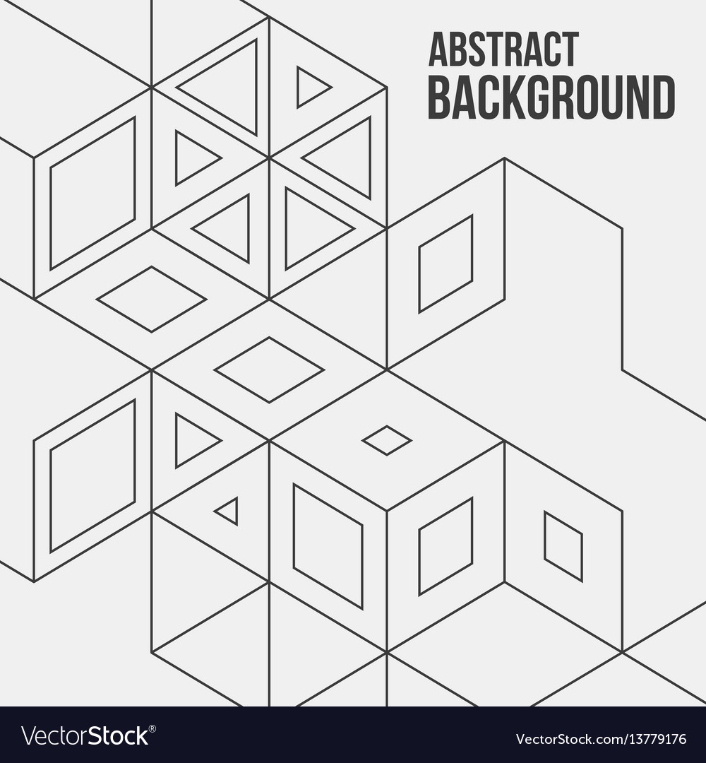Abstract boxes background modern technology Vector Image