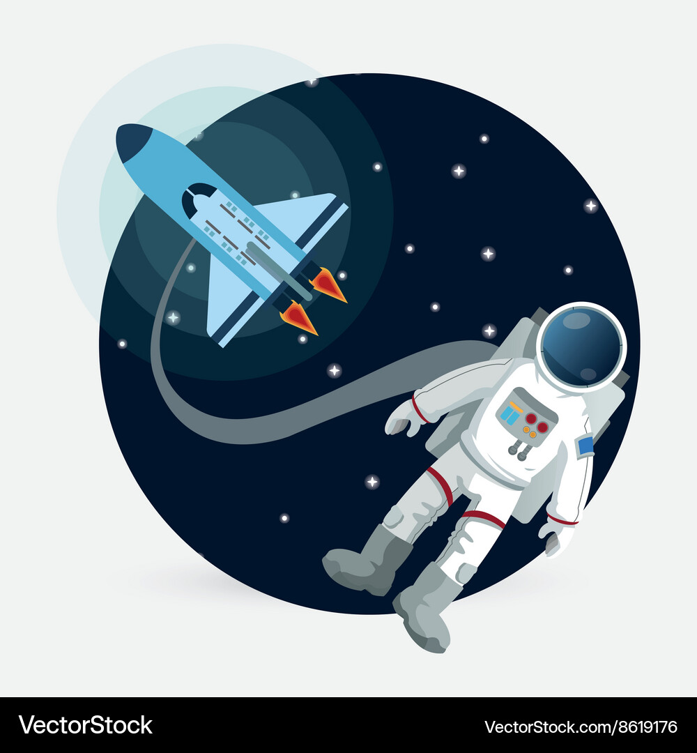 Astronaut sign space concept cosmos icon Vector Image