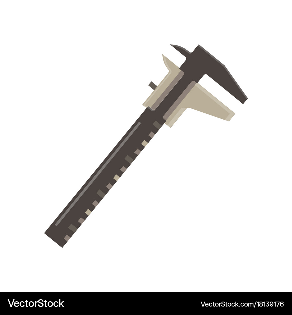 Caliper icon isolated measure equipment white Vector Image