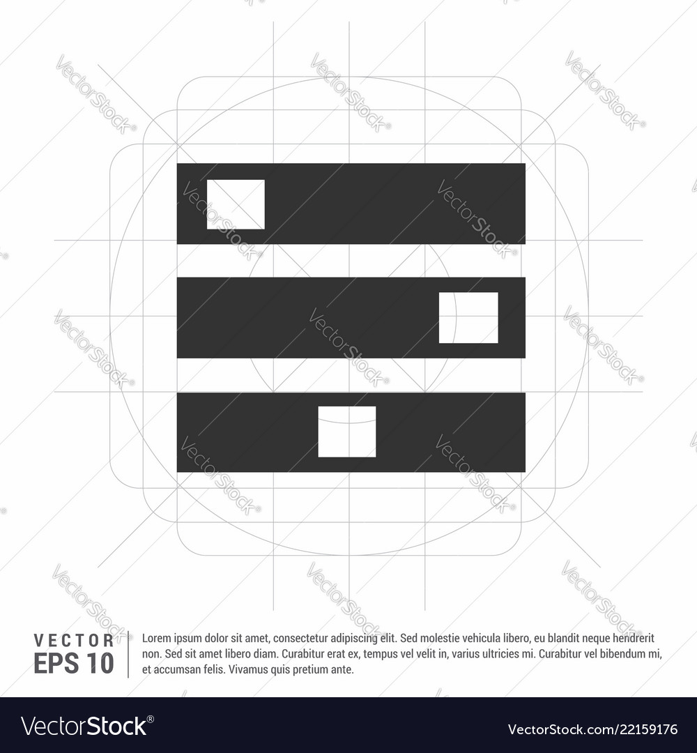 Computer server icon Royalty Free Vector Image