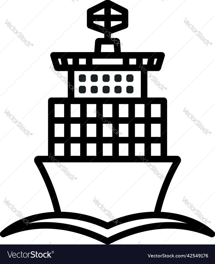 Container ship icon Royalty Free Vector Image - VectorStock