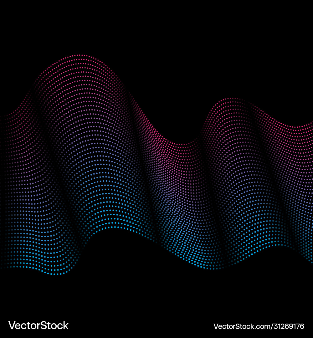 Flowing abstract dots background Royalty Free Vector Image