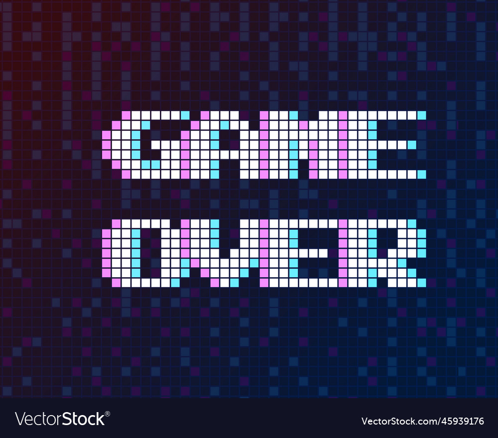 Game over background Royalty Free Vector Image