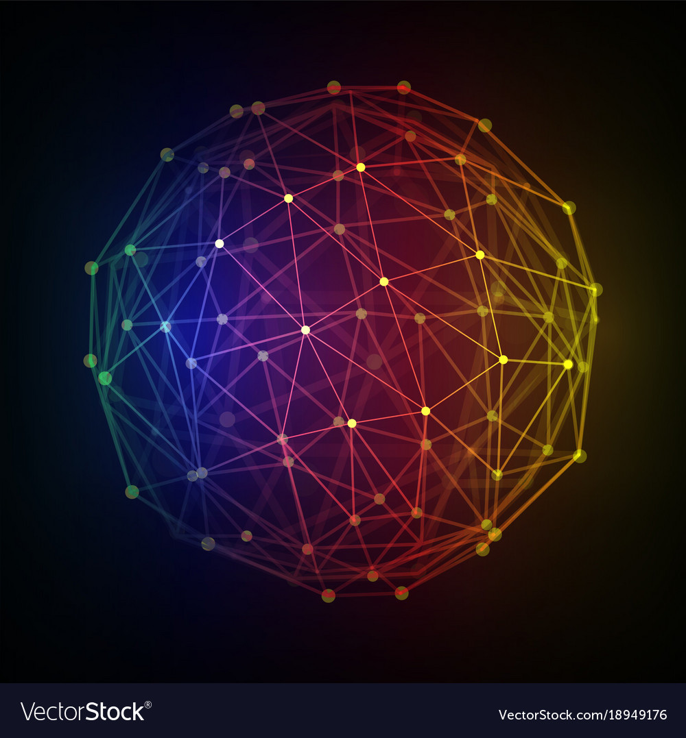 Polygonal 3d globe Royalty Free Vector Image - VectorStock