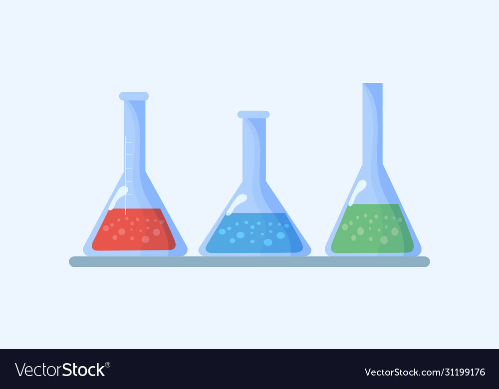 Set flasks Royalty Free Vector Image - VectorStock