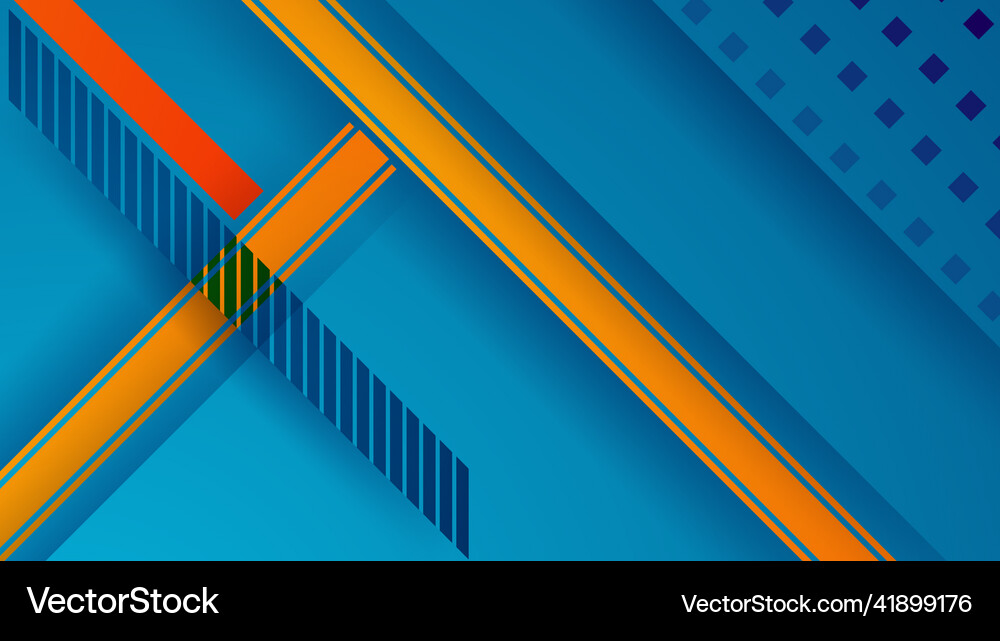 Stripes blue orange colorful abstract design Vector Image
