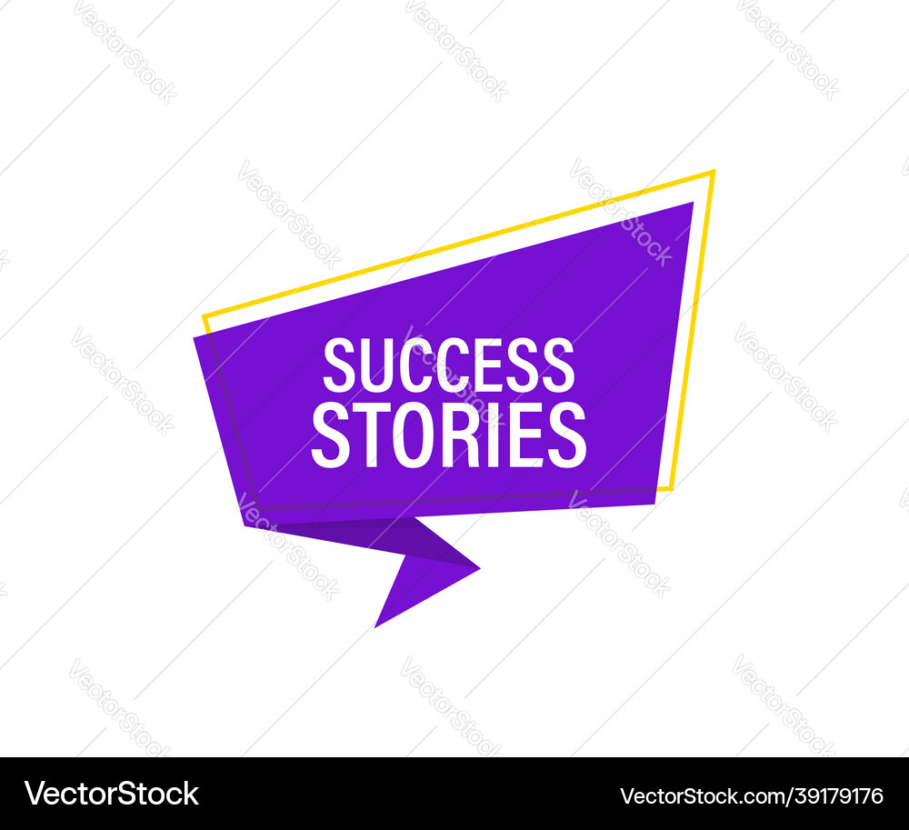Success Stories Announcement Banner Royalty Free Vector