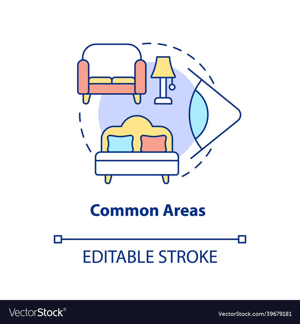 Common areas concept icon Royalty Free Vector Image