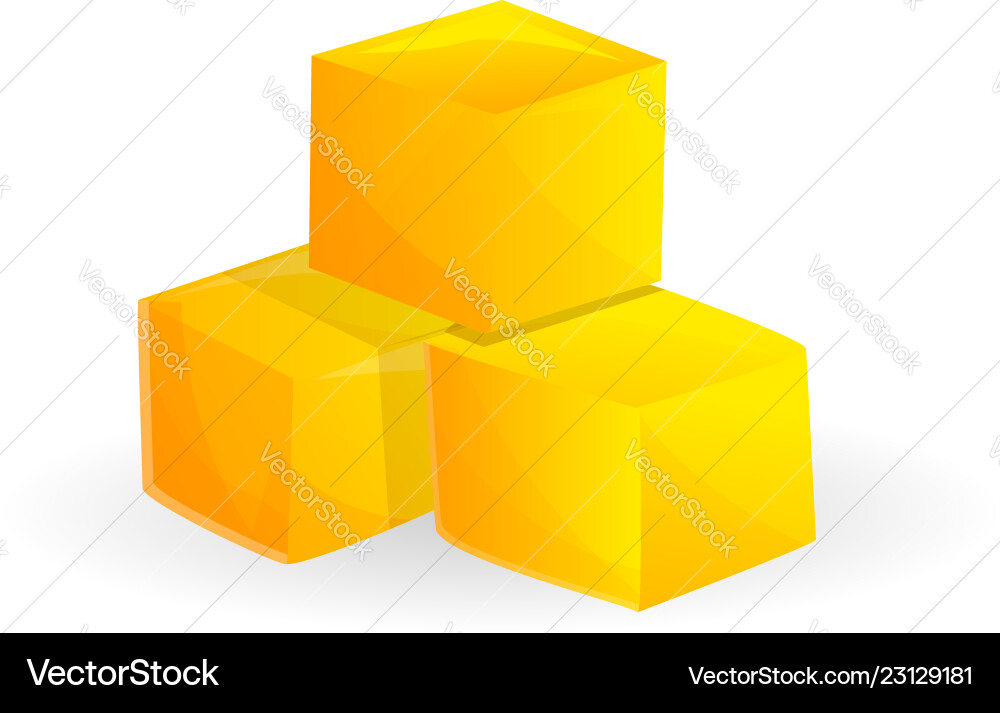 Cube of mango icon cartoon style Royalty Free Vector Image
