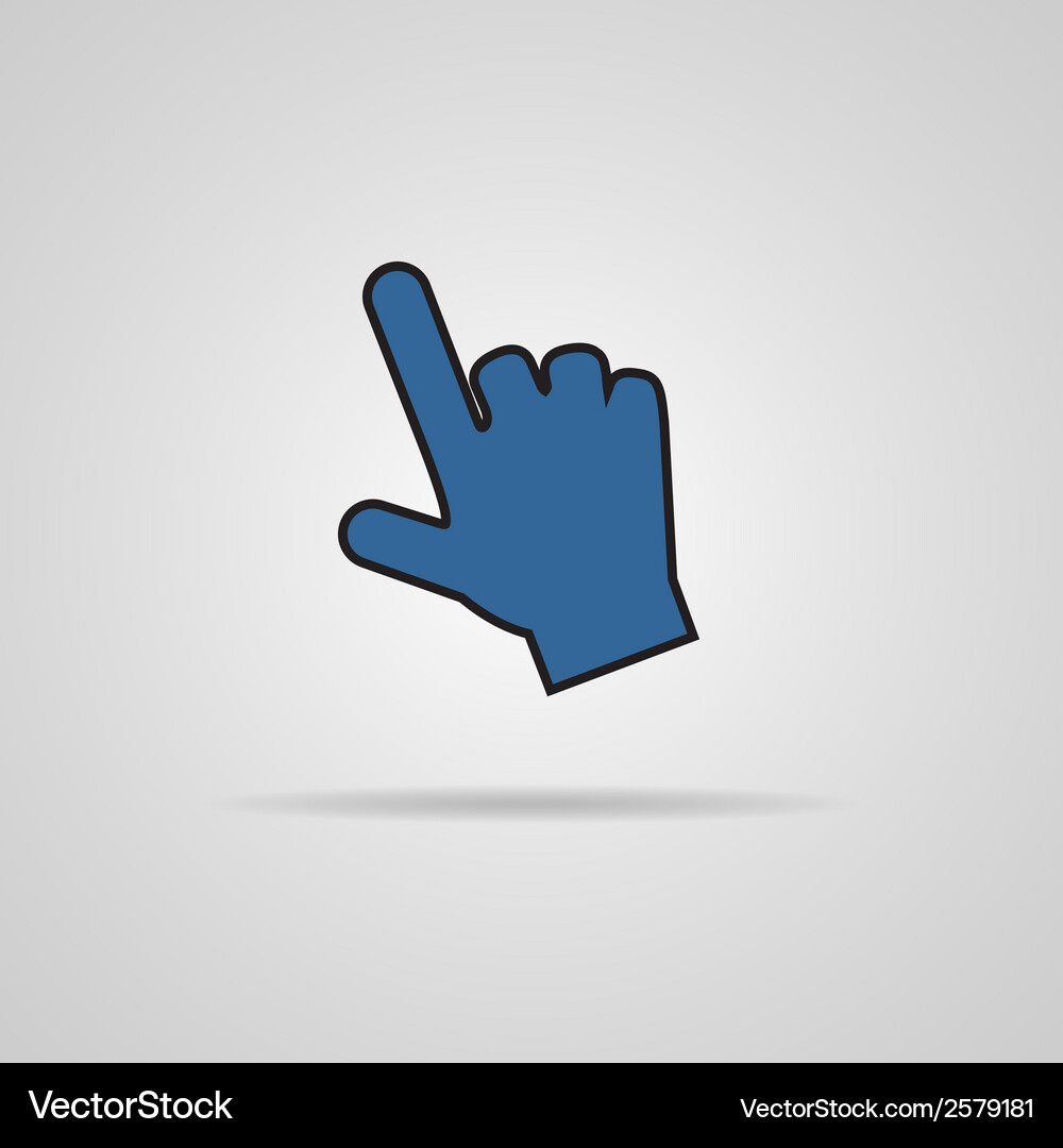 Hand cursors - arrow cursors with shadow Vector Image