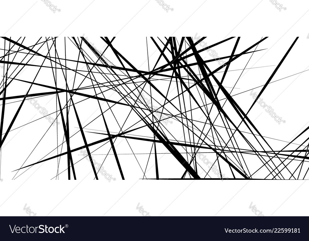 Random chaotic lines abstract geometric pattern Vector Image