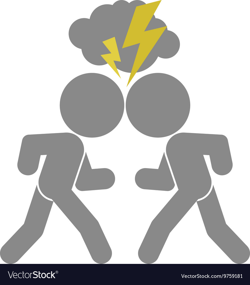 Schematic Image Confrontation Royalty Free Vector Image