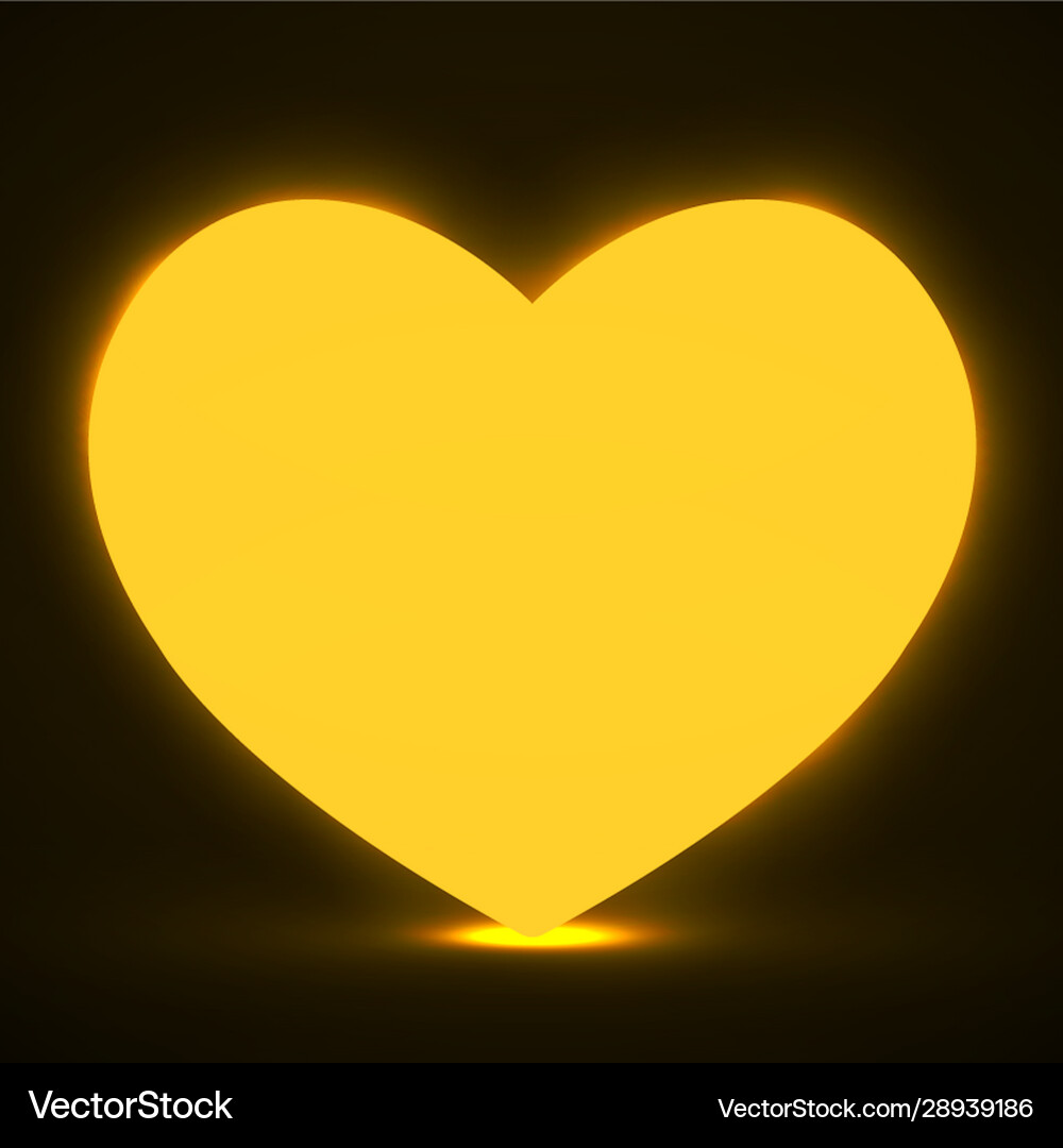 Big glowing heart valentines day background Vector Image
