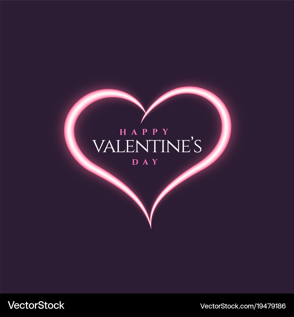 Creative neonstyle heart shape design Royalty Free Vector