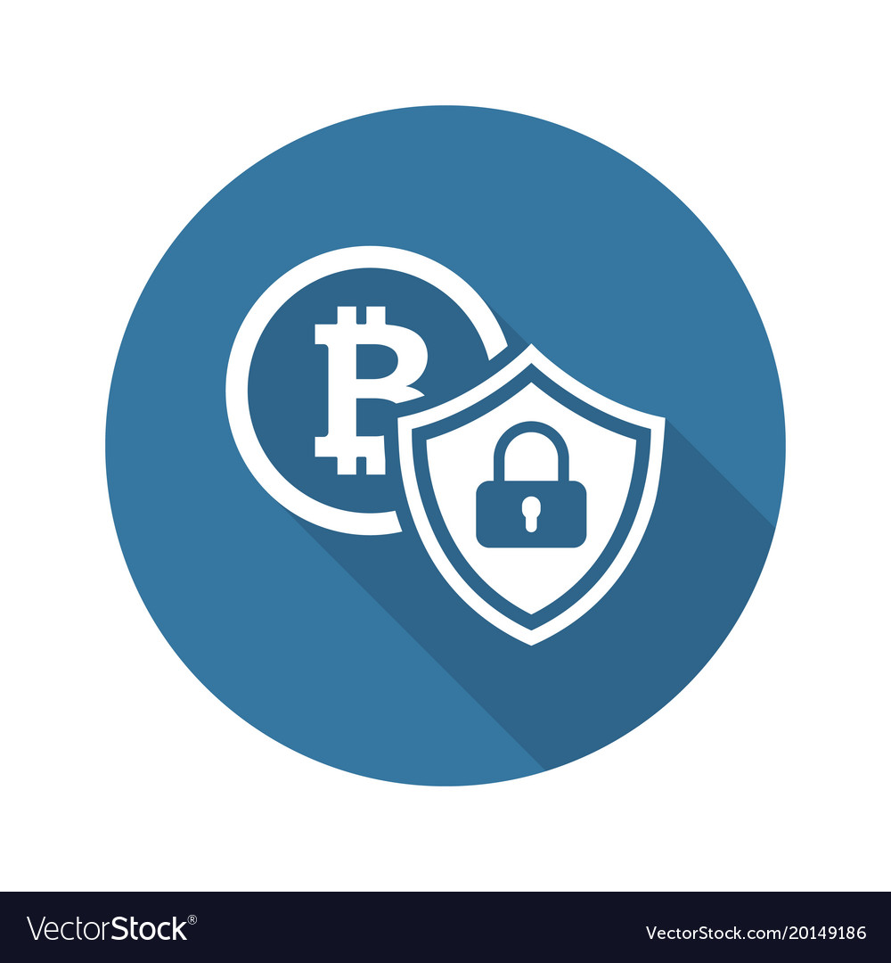 Cryptocurrency security icon Royalty Free Vector Image
