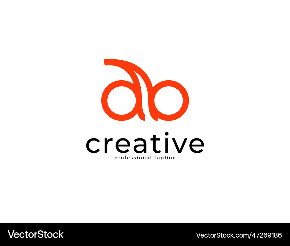Modern simple letter db ab identity brand logo Vector Image