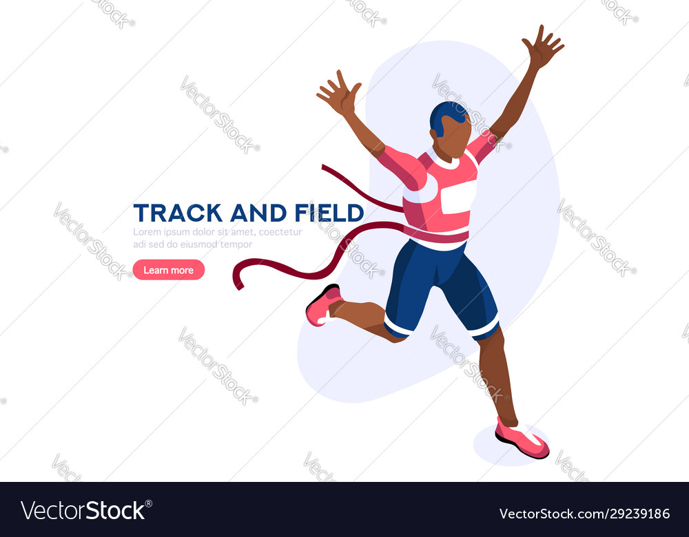 Running athlete runner Royalty Free Vector Image