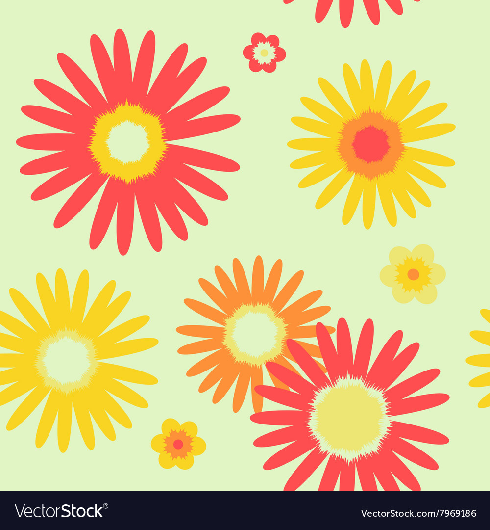 Seamless flower pattern Royalty Free Vector Image