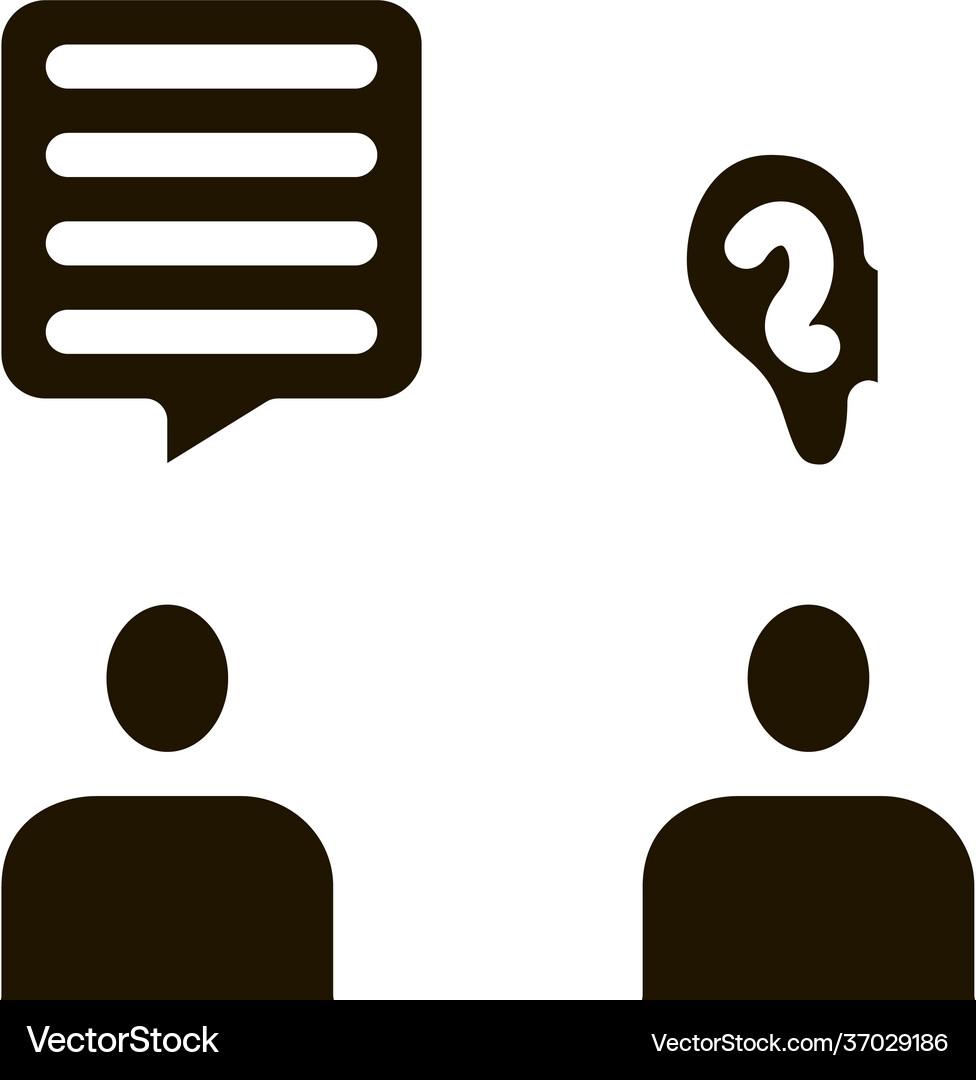 Speak and listen icon glyph Royalty Free Vector Image