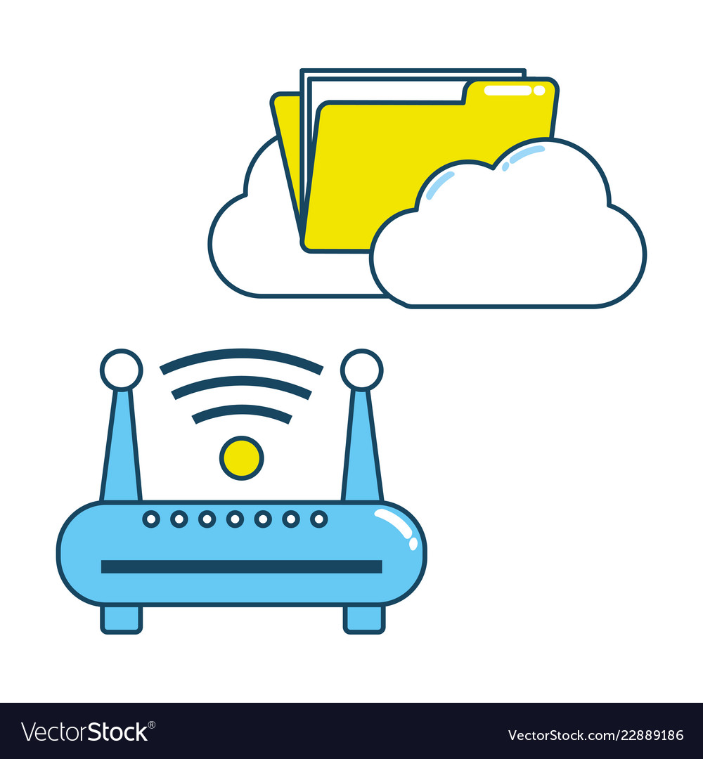 Technology digital folders documents Royalty Free Vector