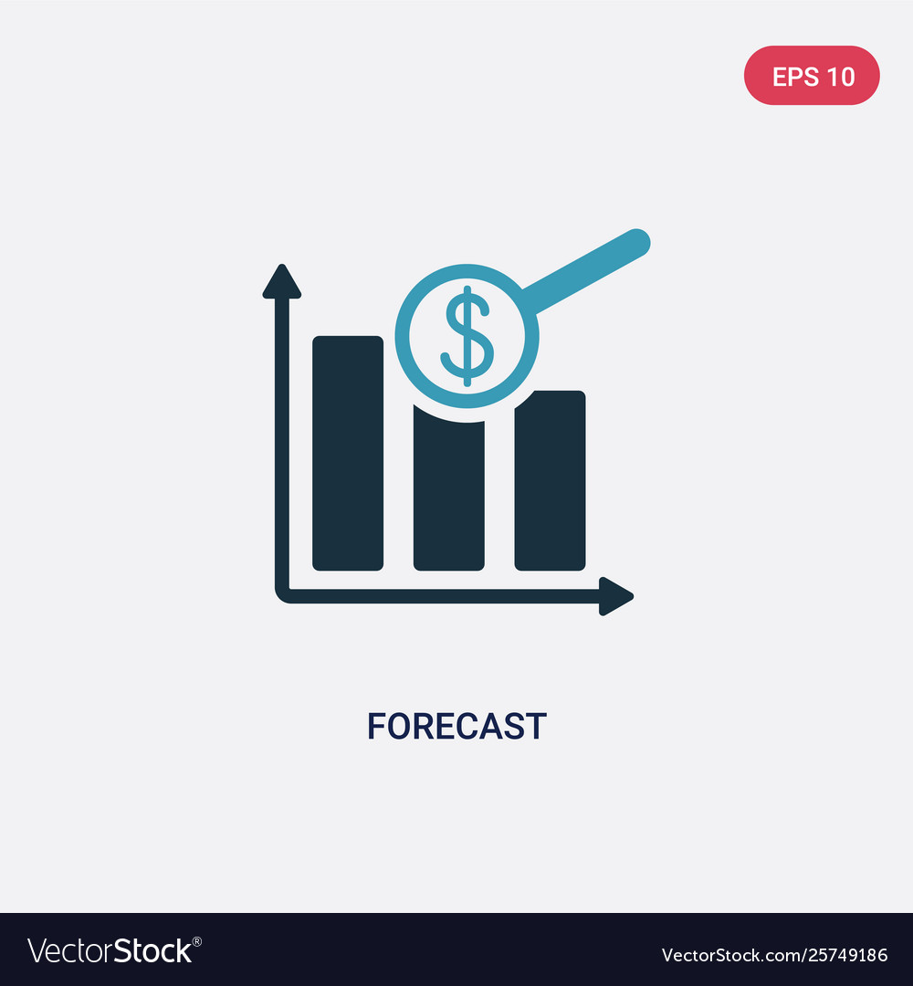 Two color forecast icon from strategy concept Vector Image