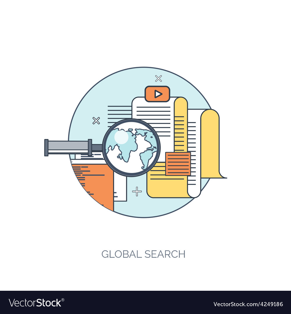 Web search flat computing Royalty Free Vector Image
