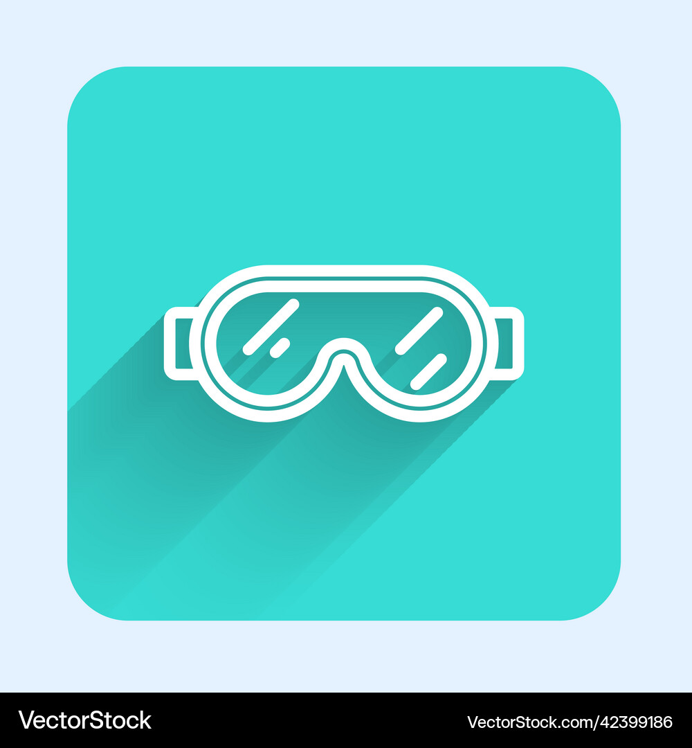 White line safety goggle glasses icon isolated Vector Image