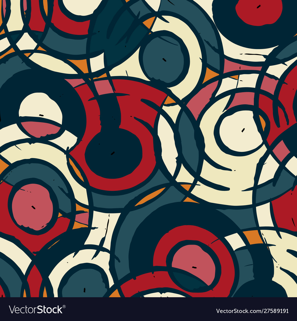 Bright abstract geometric pattern in graffiti Vector Image