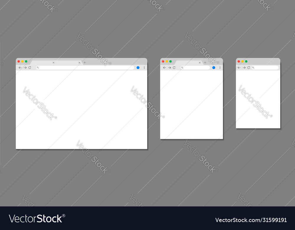 Browser window web template for computer tablet Vector Image Browser window web template for computer tablet Vector Image