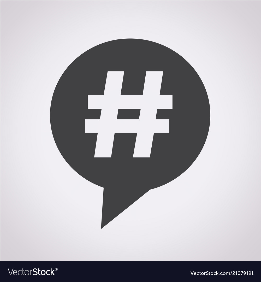 Hashtag speech bubble icon Royalty Free Vector Image