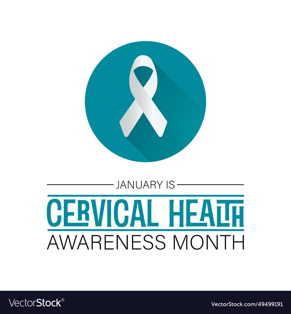 National cervical health awareness month template Vector Image National cervical health awareness month template Vector Image