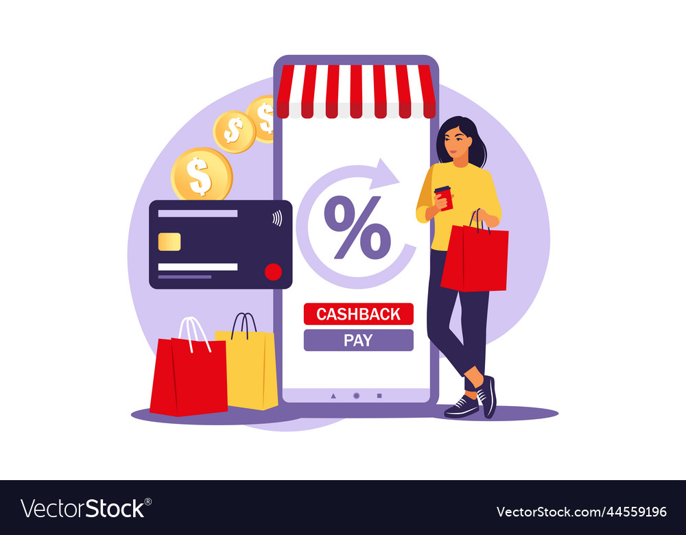 Cash Back Rewards Program Royalty Free Vector Image