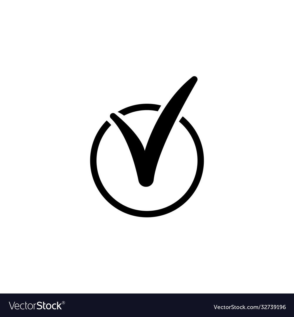 Check list tick mark checkmark vote flat icon Vector Image Check list tick mark checkmark vote flat icon Vector Image