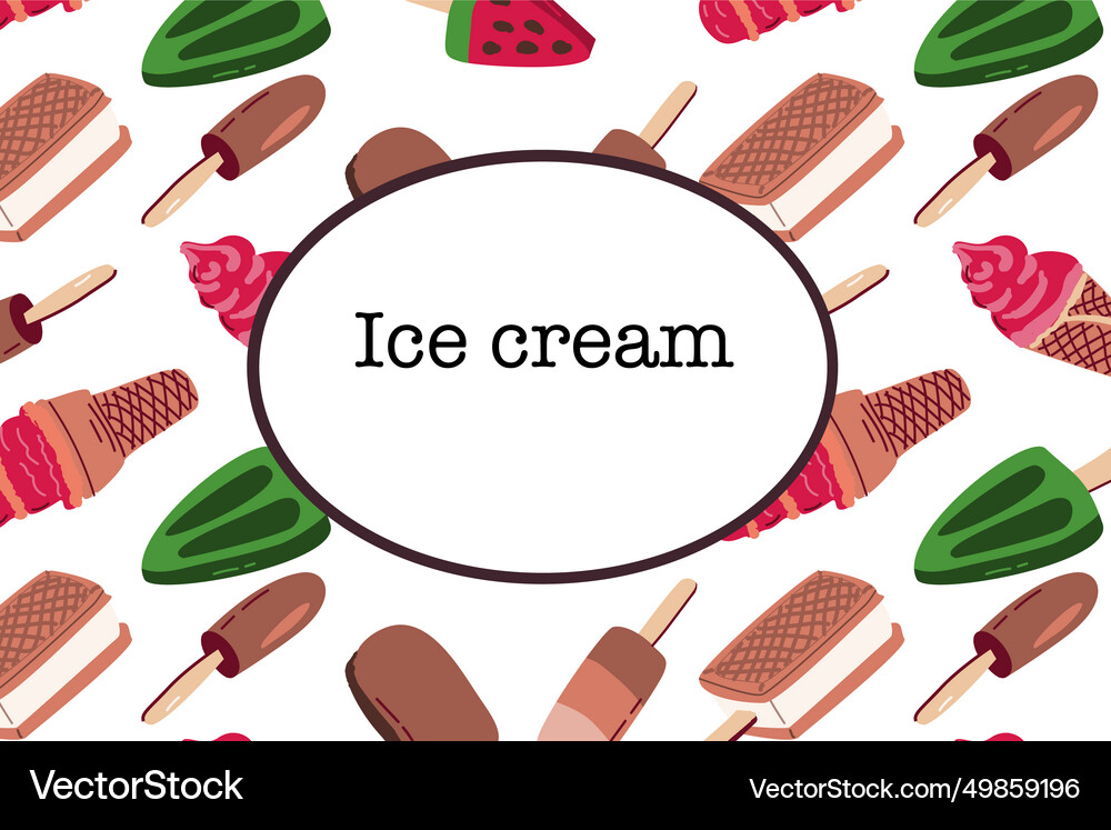 Ice cream cartoon background for banner Royalty Free Vector