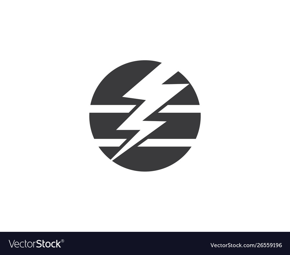 Lightning logo template Royalty Free Vector Image