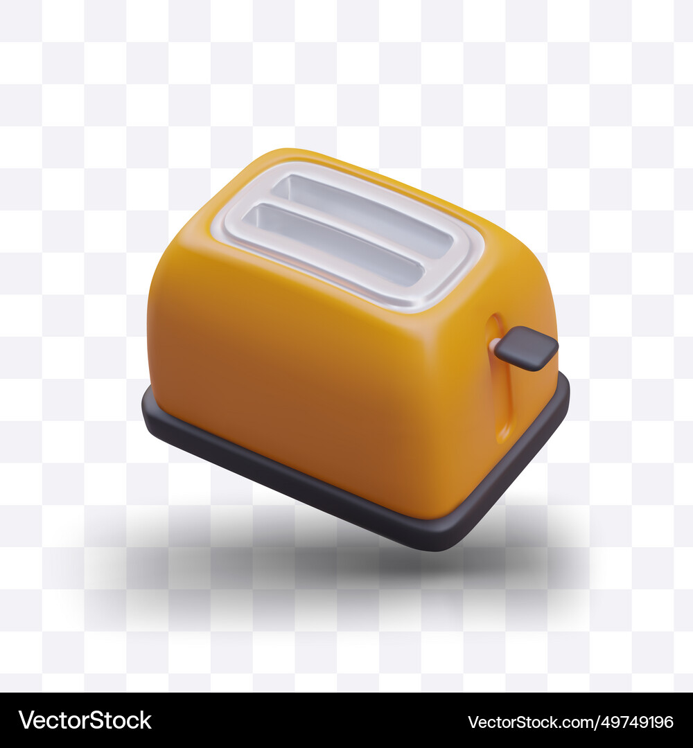 Modern electrical toaster in yellow and black Vector Image