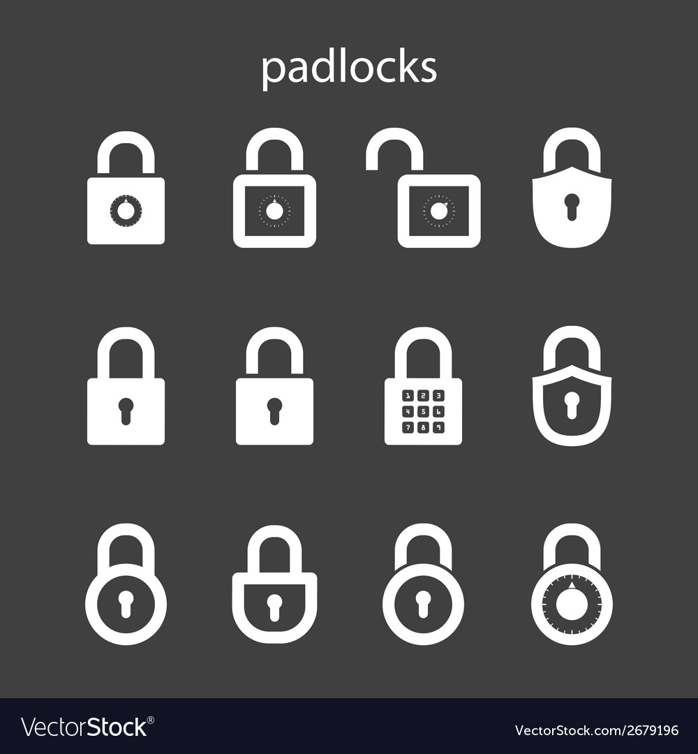 Padlocks Royalty Free Vector Image - VectorStock
