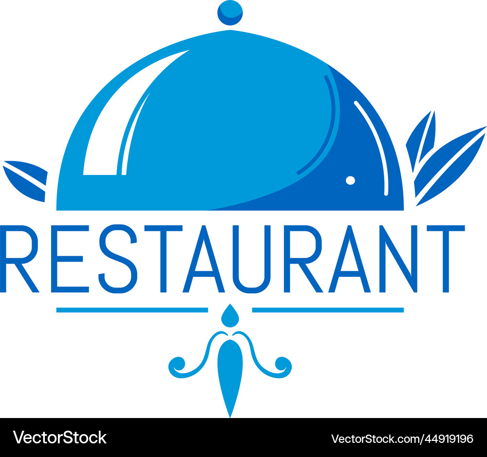 Plate icon symbol at restaurant service label Vector Image