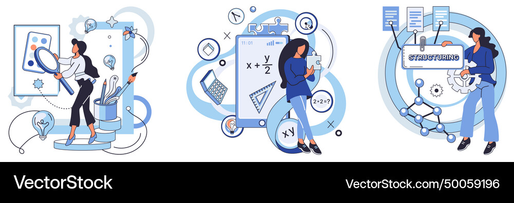 Project management accounting for every detail Vector Image