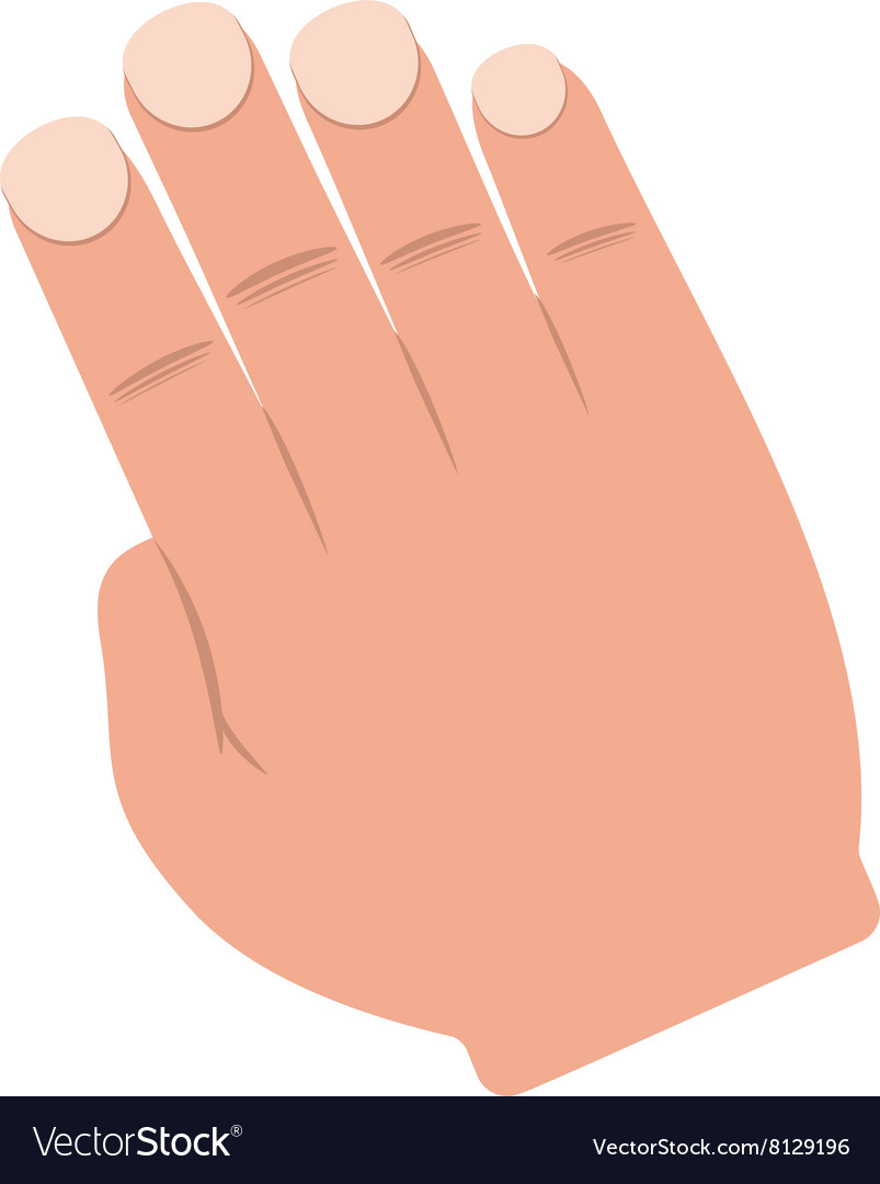 Tilted hand Royalty Free Vector Image - VectorStock