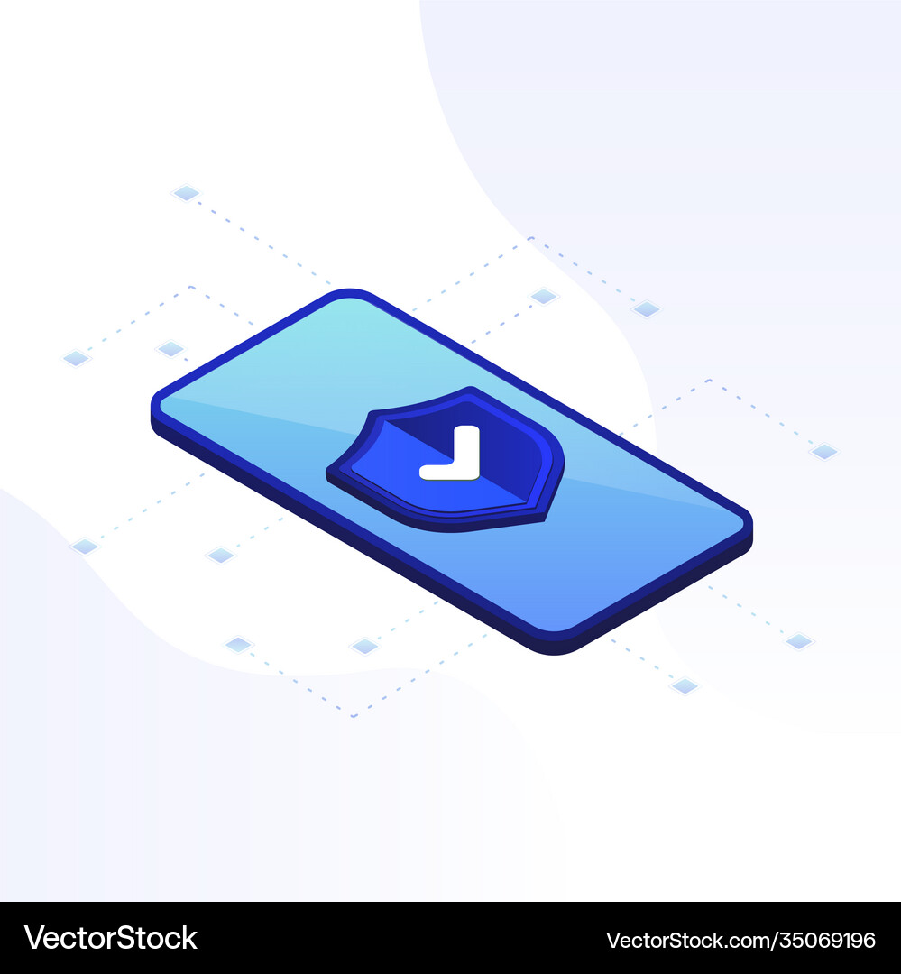 Verified icon on screen phone approved Royalty Free Vector