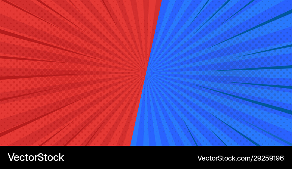 Vs versus blue and red design comic book cartoon Vector Image