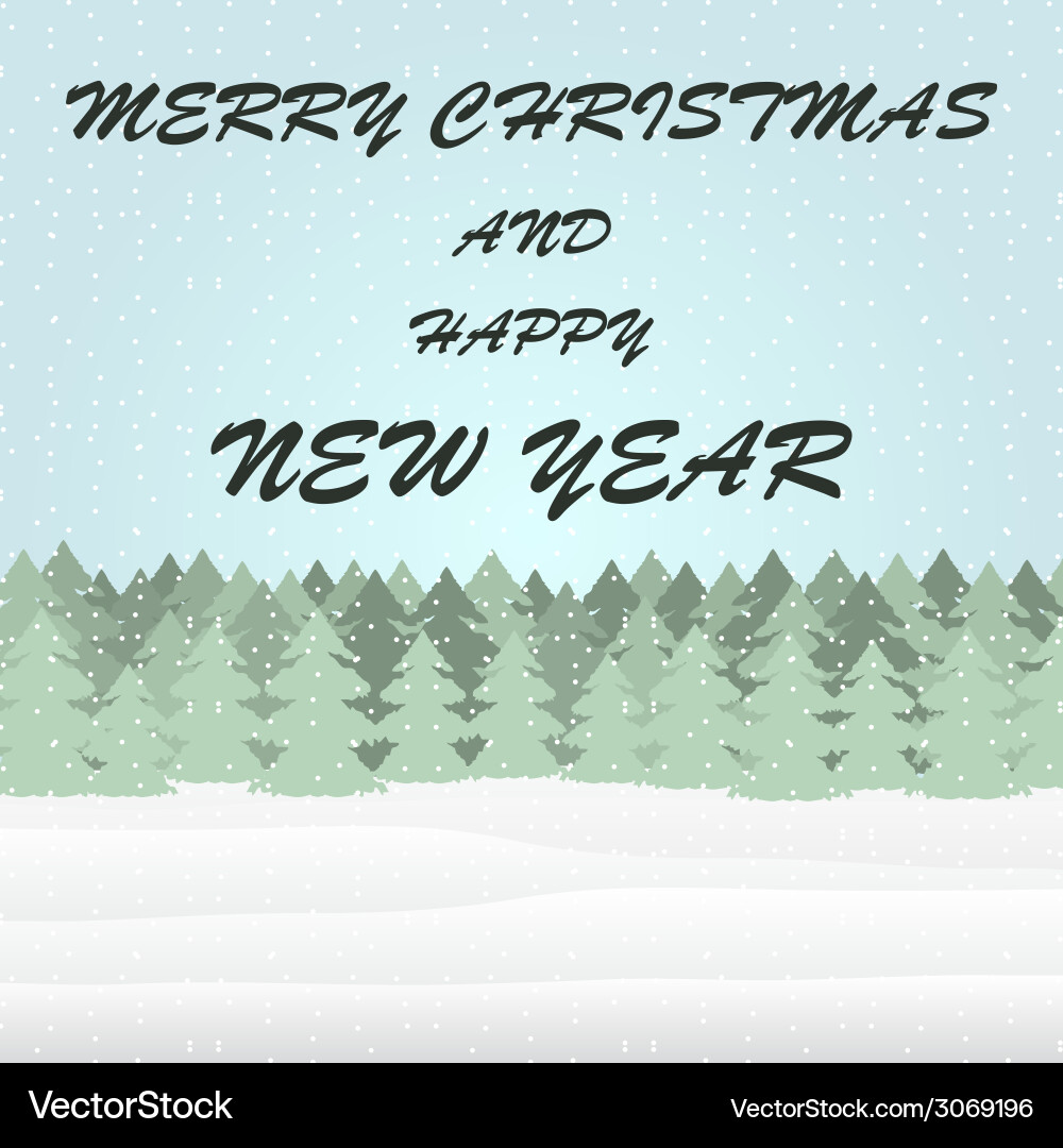Winter christmas landscape Royalty Free Vector Image
