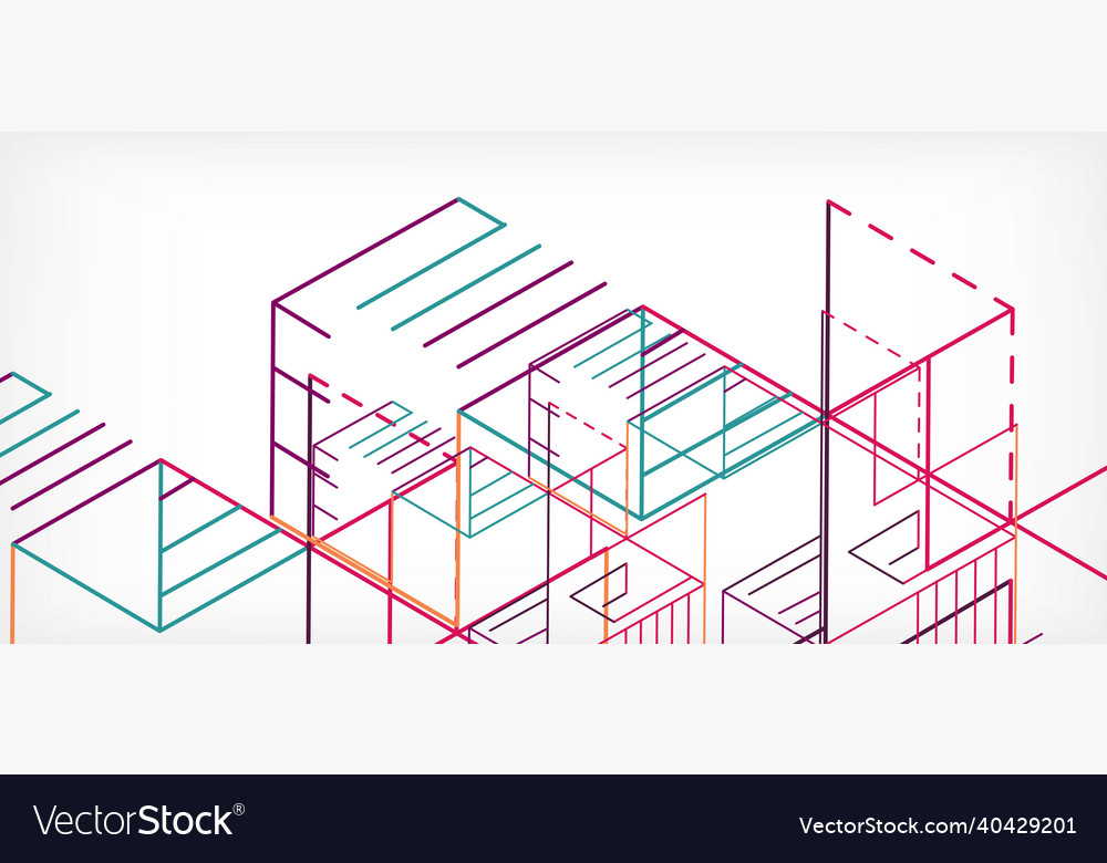 Abstract background color lines on white Vector Image