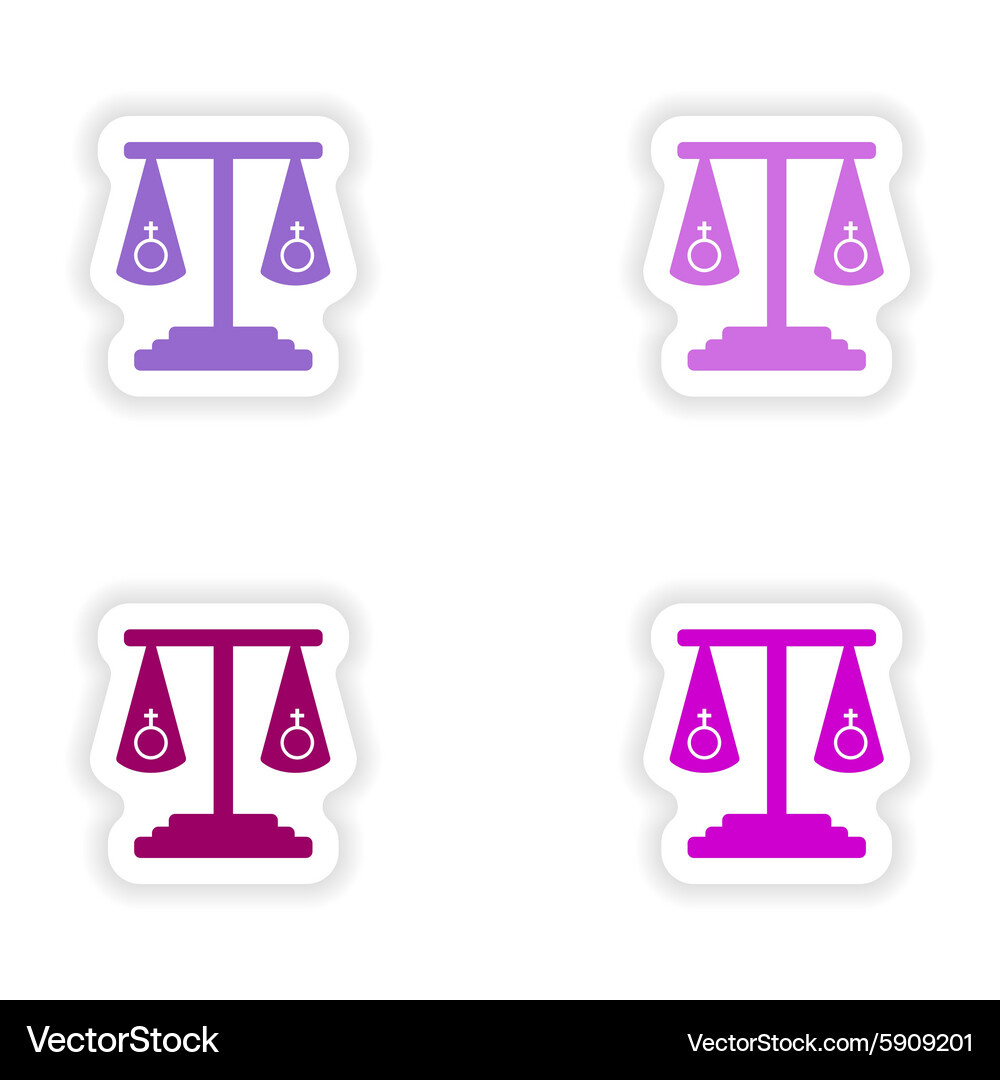 Assembly realistic sticker design on paper Vector Image